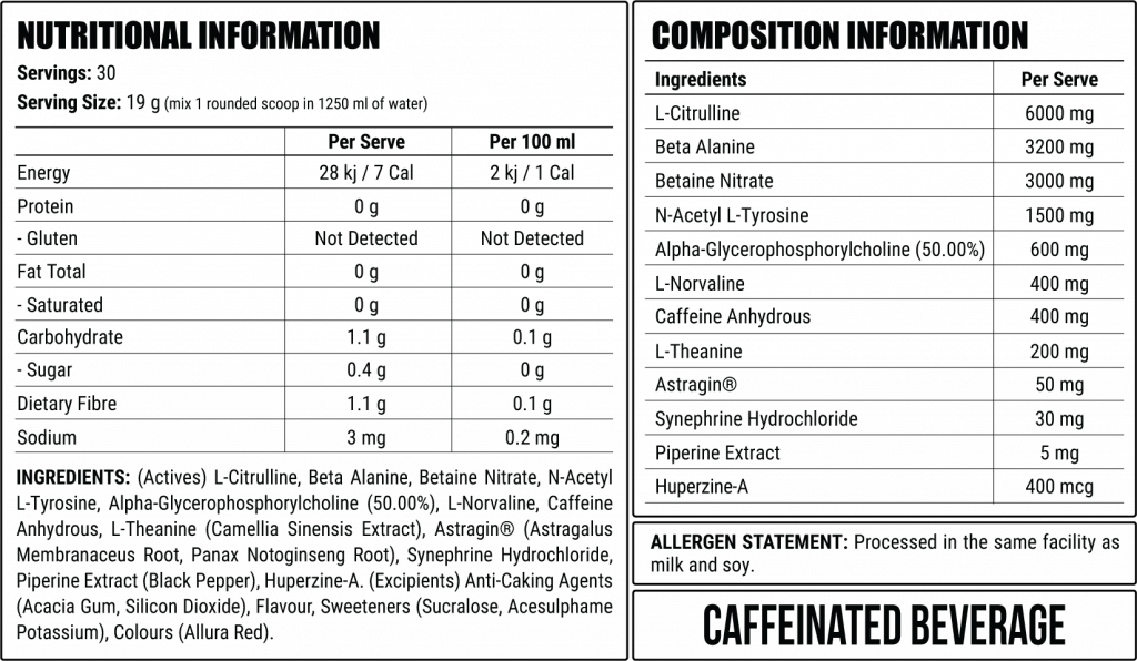 FACTION LABS – Disorder ULTIMATE: Crimson Tide – Wagga Supps